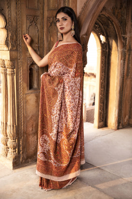 Regal Kashmiri Jamawar & Tilla Sarees: Explore Elegance at Renu Dadlani